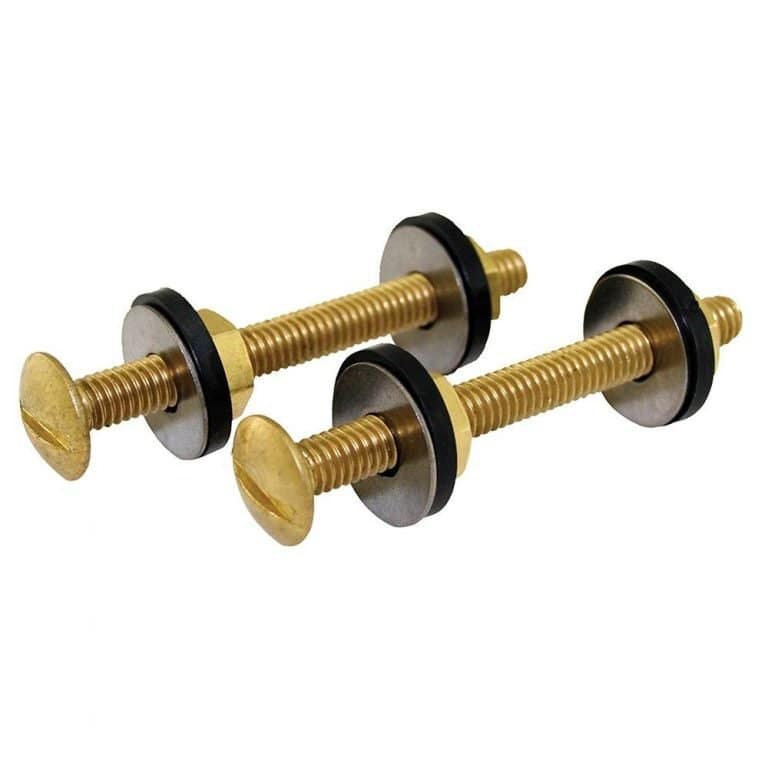 Tank to Bowl Bolt Set with Gasket, Brass Bolt and Wing Nut