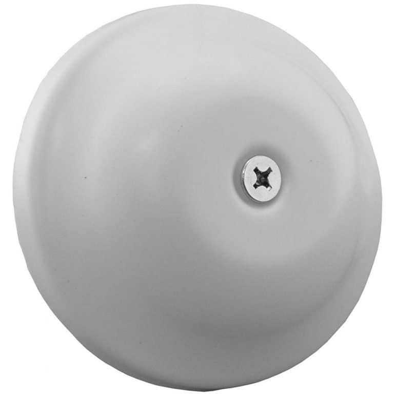 4-1/4" White High Impact Plastic Cleanout Cover Plate, Bell Design