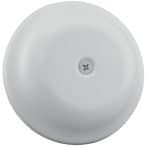 5-1/4" White High Impact Plastic Cleanout Cover Plate, Bell Design