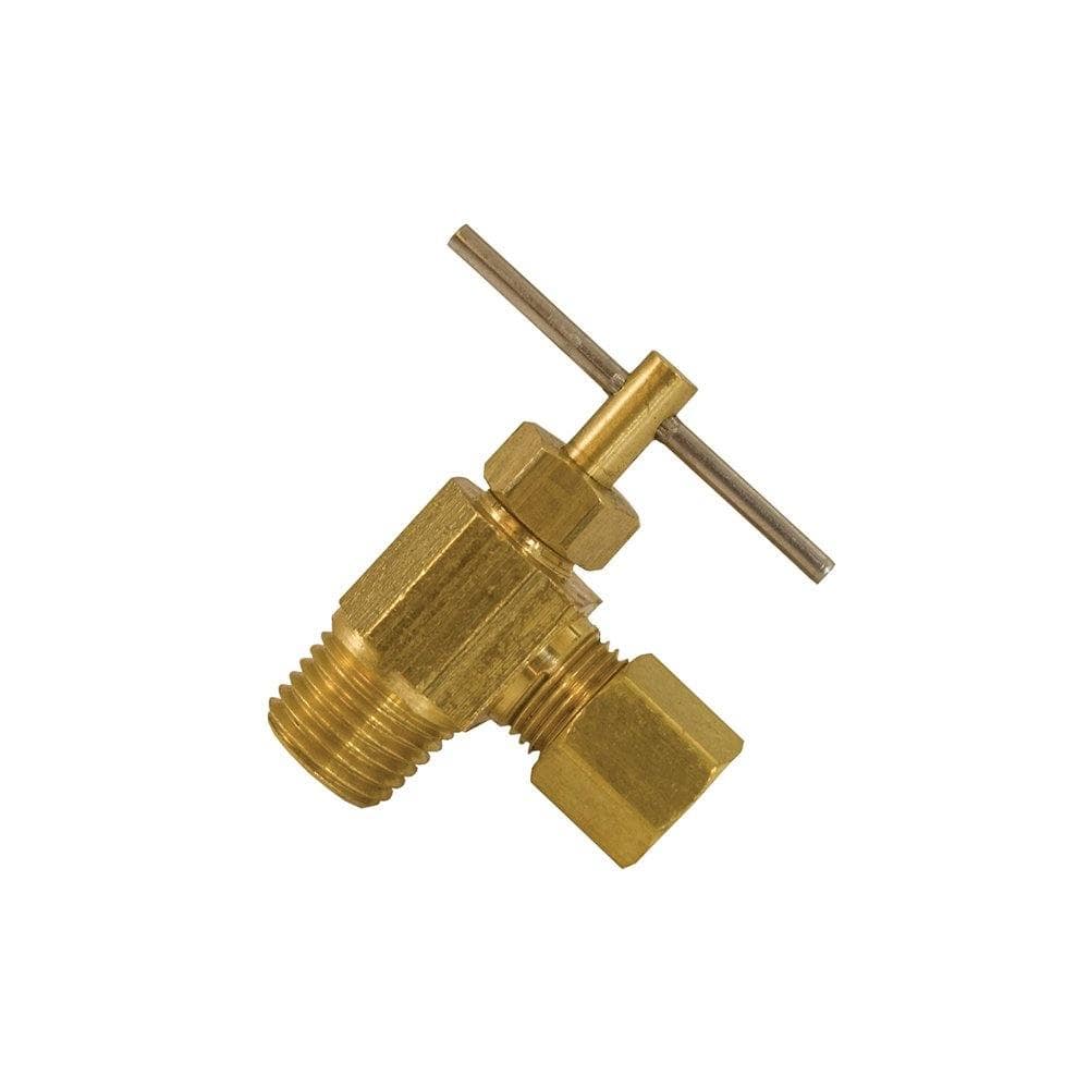 1/4" OD Compression x 1/8" MIP Angle Needle Valve - RJ Supply House