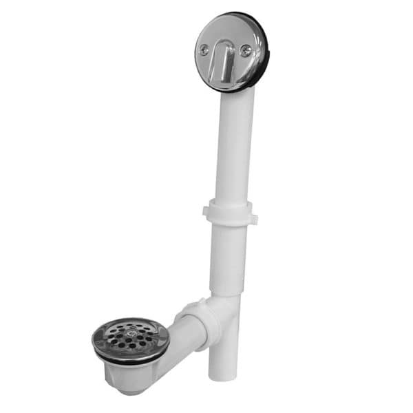PVC Trip Lever Tubular Bath Waste Kit Chrome Plated